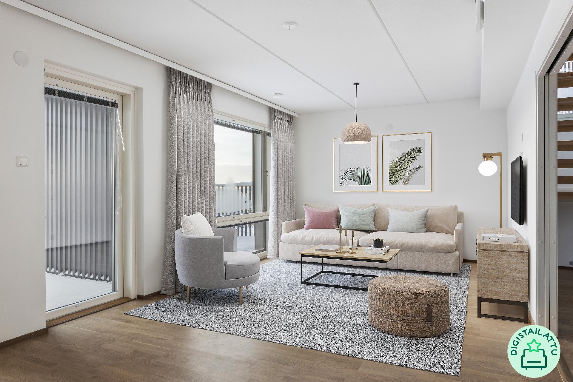 5-6 h, avok, rt, 2 kph, wc, s, vh, suuri kattoterassi, Turumankatu 20 ...