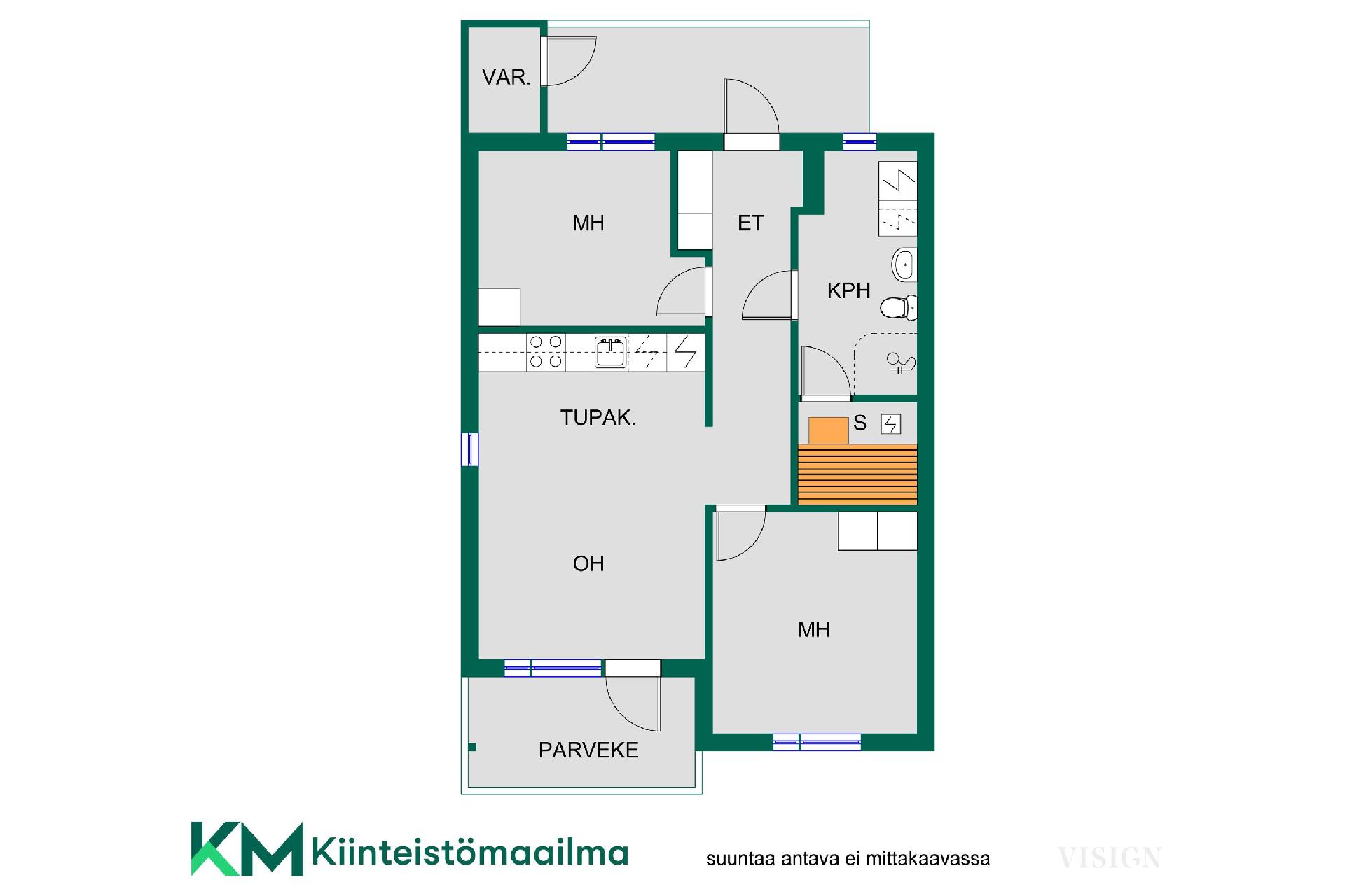 2 mh, oh-k, kph, s, parv., Mika Waltarin katu 19, Hornhattula, Porvoo ...